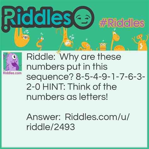 Number Sequence Riddle And Answer