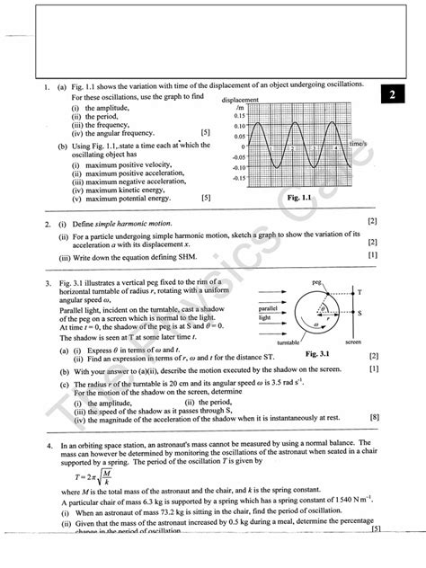 Oscillationsadditionalquestionswithworkedsolutionsthephysicscafe Pdf