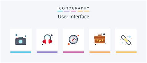 User Interface Flat 5 Icon Pack Including Web Link Gps Web