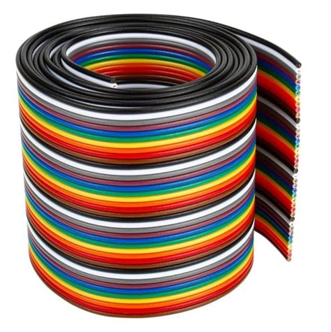 Cable Flat Dupont 254mm Arcoiris 40 Pines 24awg Arduino Metro Megatronica