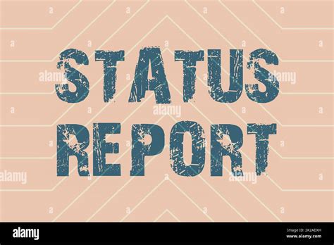 Conceptual Display Status Report Word For Summarizes The Particular