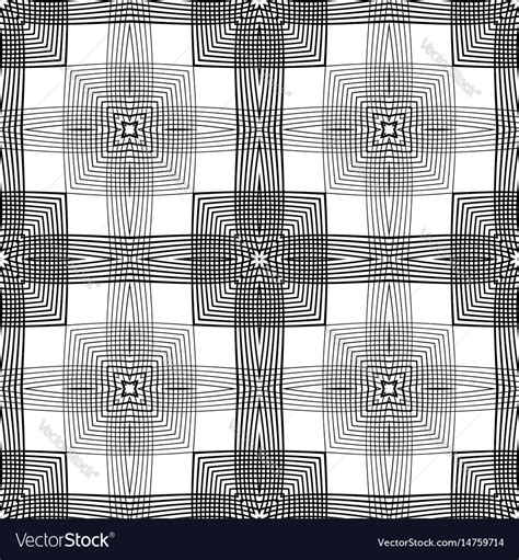 Design Seamless Monochrome Geometric Pattern Vector Image