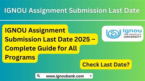 Ignou Assignment Submission Link 2025 Complete Guide To Submit Your