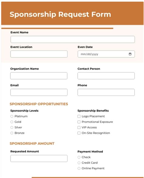 12 Free Sponsorship Form Templates Clickup