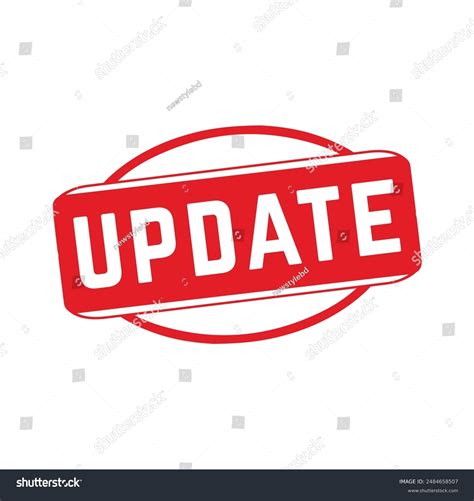 Update Rubber Stamp Design Vector Illustration Stock Vector Royalty