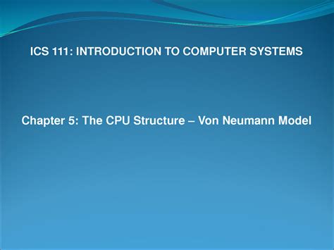 SOLUTION Chapter Central Processing Unit Structure Cpu Studypool