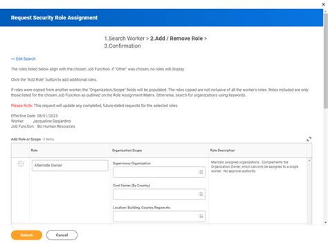Security Role Assignment Workday Marketplace
