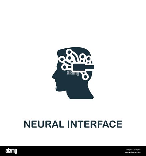 Neural Interface Icon Monochrome Simple Artificial Intelligence Icon For Templates Web Design