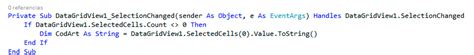 Vb Net Obtener Datos De Una Celda De Un Datagridview En El Evento CurrentCellChanged En Vb