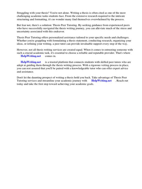 Thesis Peer Tutoring Pdf Learning Behavior Modification