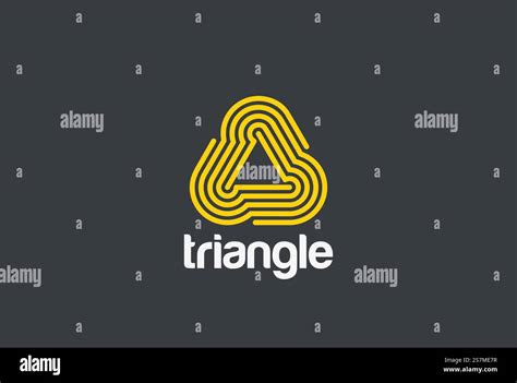 Triangle Looped Infinite Logo Abstract Design Vector Template Linear Style Infinity Loop