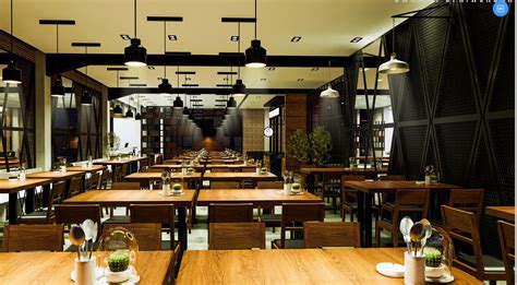 Desain Interior Restoran Classic Modern