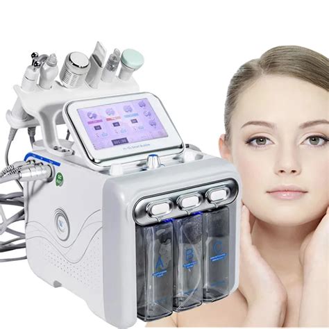 6 In 1 H2 O2 바이오 Rf 콜드 해머 하이드로 미세 박피술 물 히드라 Dermabrasion 스파 얼굴 피부 기공