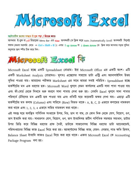 ms microsoft excel pdf