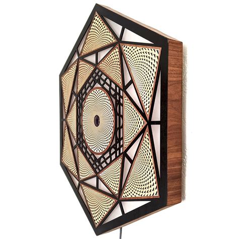 Tri Hex Mandala Led Wall Art Trancentral Shop