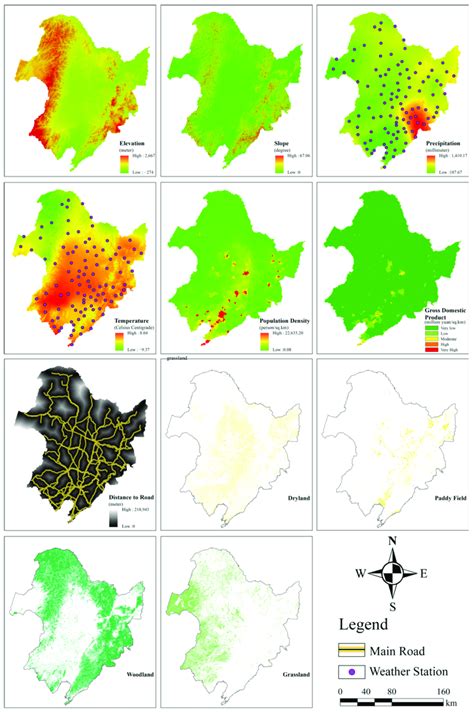 Spatial Distribution Of 11 Factors Driving Natural Wetland Variation