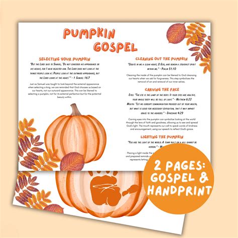 Christian Pumpkin Story Printable