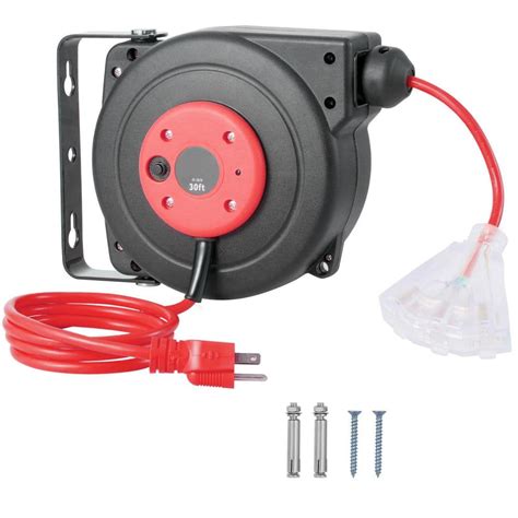 Skyshalo Retractable Extension Cord Reel 30 Ft 16 Gauges 3