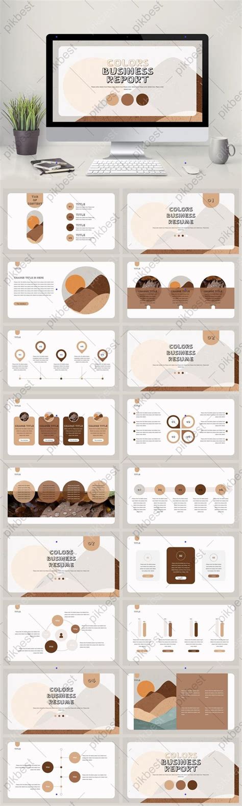 Warna Coklat Template Ppt Sederhana Coklat Powerpoint Pptx Unduhan