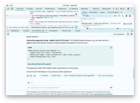 Introducing Ai Assistance In Chrome Devtools