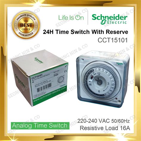 Schneider 24h 16a Time Switch Timer With Reserve Cct15101 Shopee