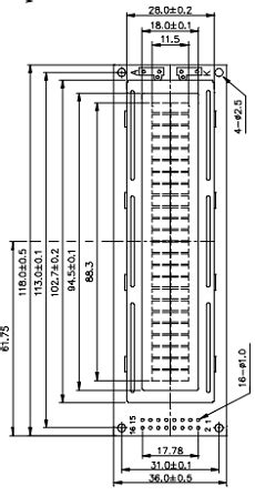 ACM2402B Datasheet PDF 24 Char X 2 Lines LCD Module