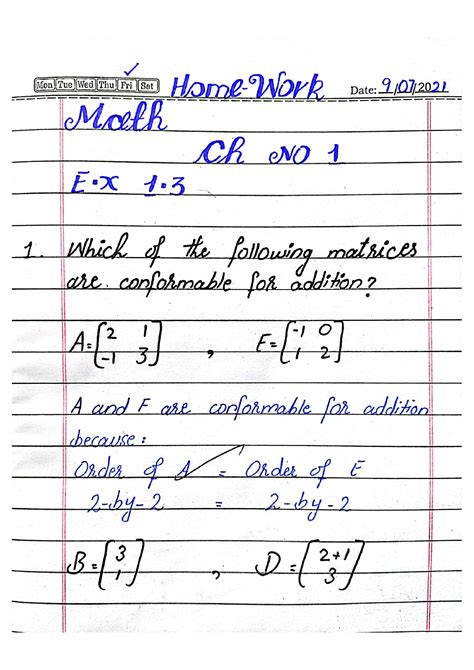 solution how to solve exercise no 1 3 of the first unit of 9th class