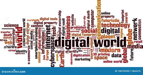 Digital World Word Cloud Stock Vector Illustration Of Internet 146722432