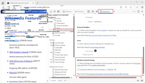 模擬視窗控制件重疊 Api 而不安裝 Pwa Microsoft Edge Developer Documentation Microsoft Learn