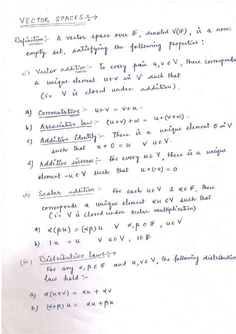 SOLUTION Vector Spaces Subspaces And Linear Transformation For Btech And School Studypool