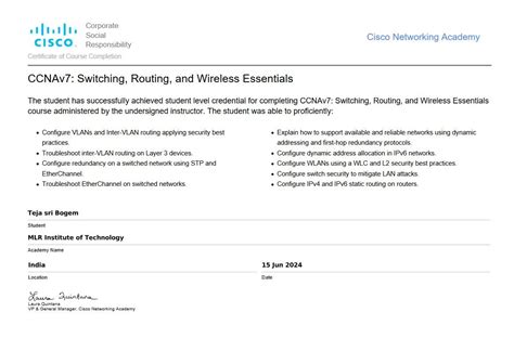 Tejasri Bogem On Linkedin Ccna Certification Networking