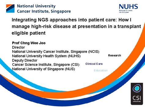 Integrating Ngs Approaches Into Patient Care How I