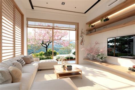 Minimalist 3d Render Of Room With Shelves For Storage And Organization Stock Illustration