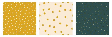 폴카 도트 원활한 패턴 벡터 배경 집합입니다 트렌디 한 색상 녹색 황금 파스텔 베이지 색 카드 템플릿입니다 0명에 대한 스톡 벡터 아트 및 기타 이미지 Istock