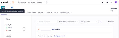 Create New Project Analysis Bitbucket Method Sonarqube Cloud Sonar Community
