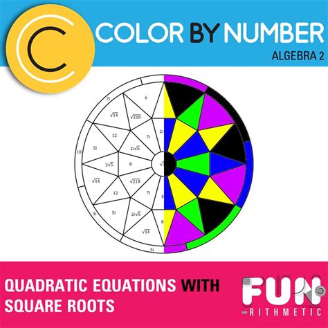 Quadratic Equations With Square Roots Color By Number Funrithmetic