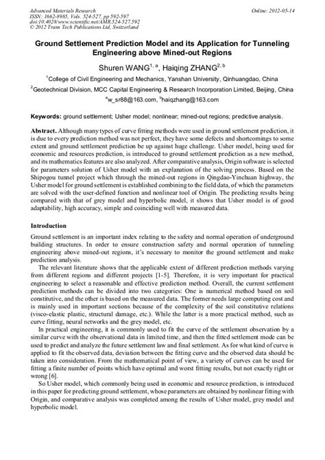 Ground Settlement Prediction Model And Its Application For Tunneling Engineering Above Mined Out