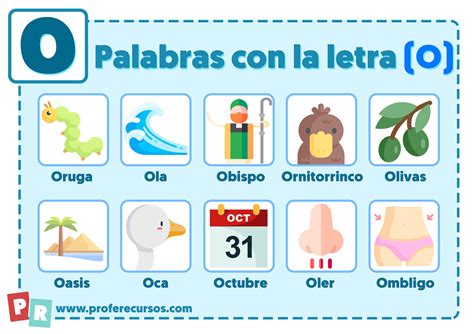 Palabras Con O Que Empiezan Por La Letra O Para Niños