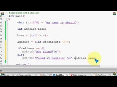 Bangla C Programming Tutorial String Functions Strchr Strrchr Strstr YouTube