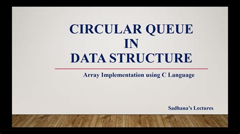 44 Circular Queue Using Array Youtube