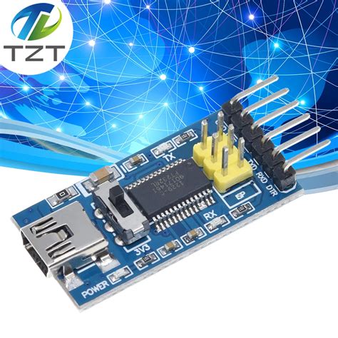 Arduino FTDI FT232RL USB 용 기본 브레이크 아웃 보드 arduino 3 3V 5V FT232 스위치 용 TTL 직렬 IC 어댑터 변환기 모듈 usb to