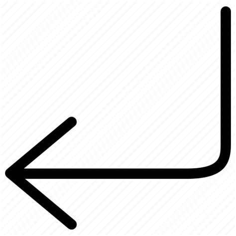 arrow direction down left move turn icon download on iconfinder