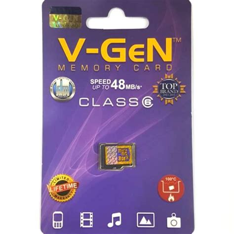 Jual Memori Micro Sd V Gen 8 Gb Memory Card 8gb Class 6 Vgen Original Mmc Sdhc Tf V Gen Non