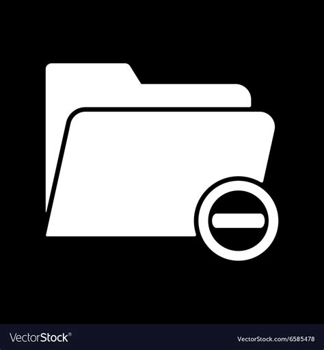 Remove From Folder Icon Data And Directory Vector Image