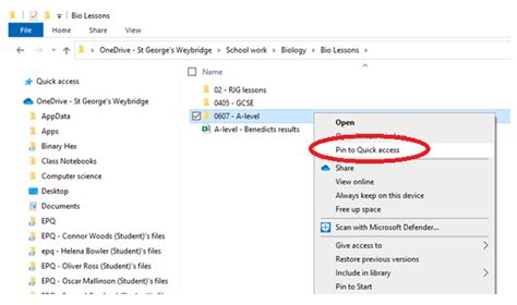 Pinning Folders To Quick Access In File Explorer Service Desk