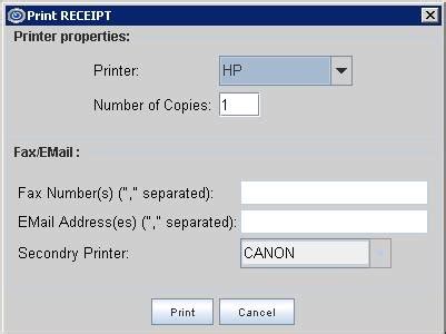Print Receipt Report