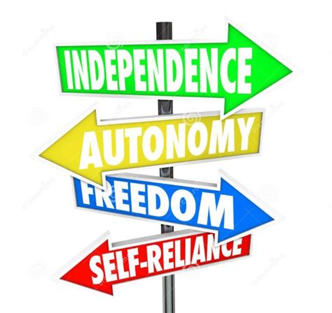 Independence Autonomy Freedom Self Reliance