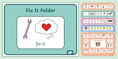 Fix It Folder With Visual Supports Professor Feito