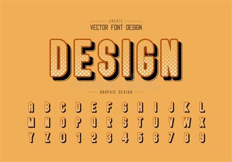 Halftone Circle Font And Bold Alphabet Vector Digital Typeface And Number Design Graphic Text
