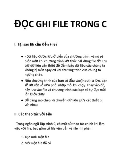 ĐỌc Ghi File Trong C Pdf